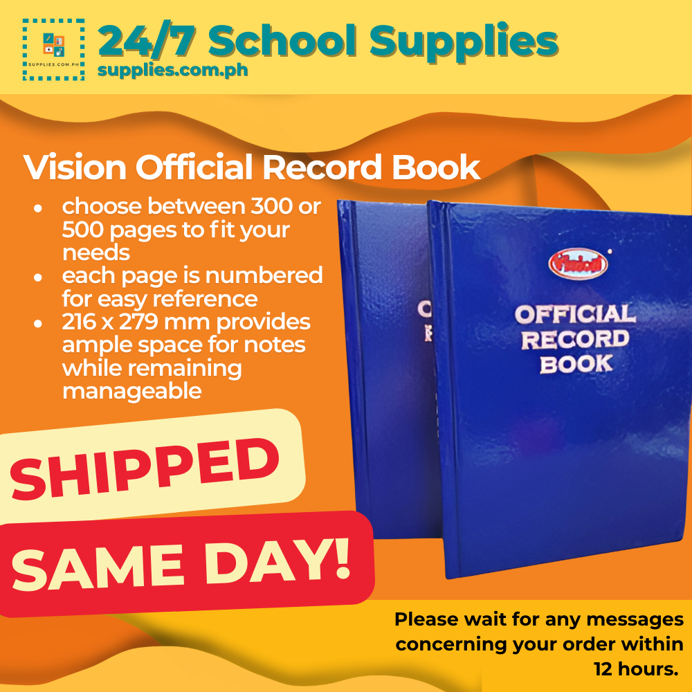 Vision Thick And Durable Official Record Book With Page Numbers 300 Or ...