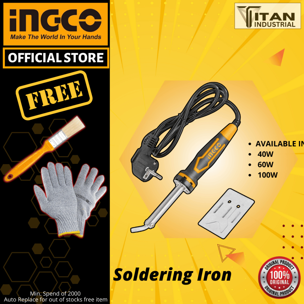 INGCO Soldering Iron 40W / 60w / 100W • Tm ss | Shopee Philippines