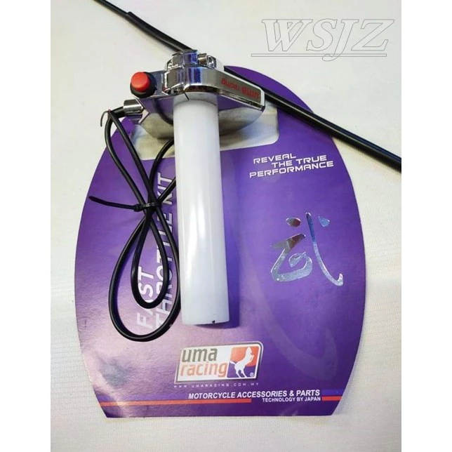 Y15ZR NVX155 RS150 UMA RACING Quick throttle pipe black/chrome plated ...
