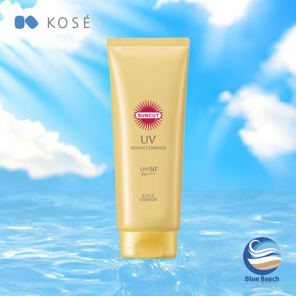KOSE SUNCUT Perfect UV Essence SPF50+ PA++++ / Water-Resistant & Long ...