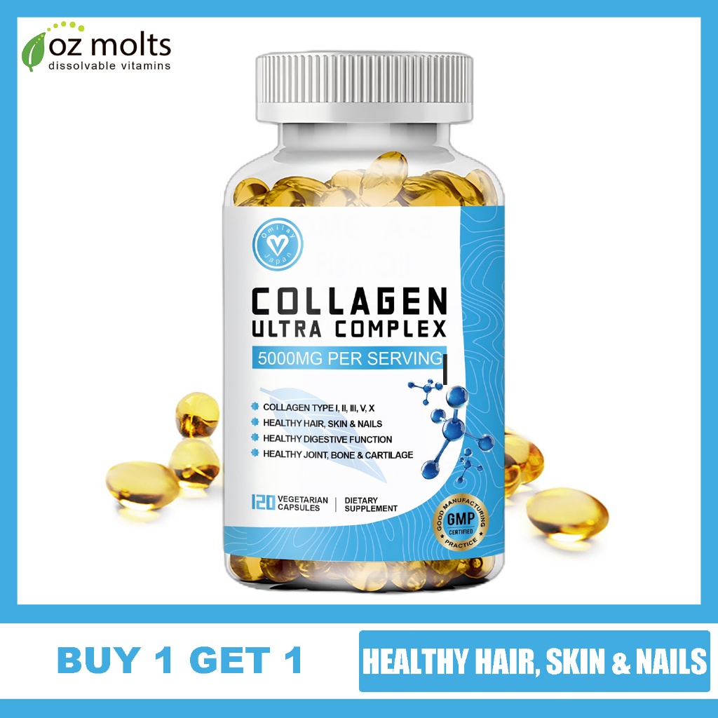Ozmolts Collagen Capsule for Hair Skin Nail and Support Bone Joint ...