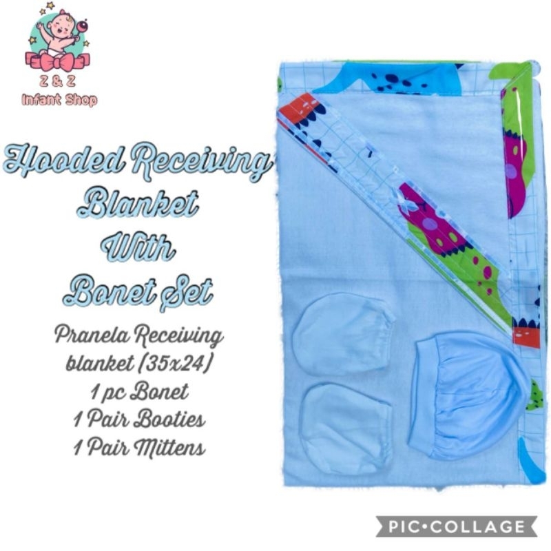 HOODED Receiving blanket for newborn WITH BONET SET for Newborn ( sold ...