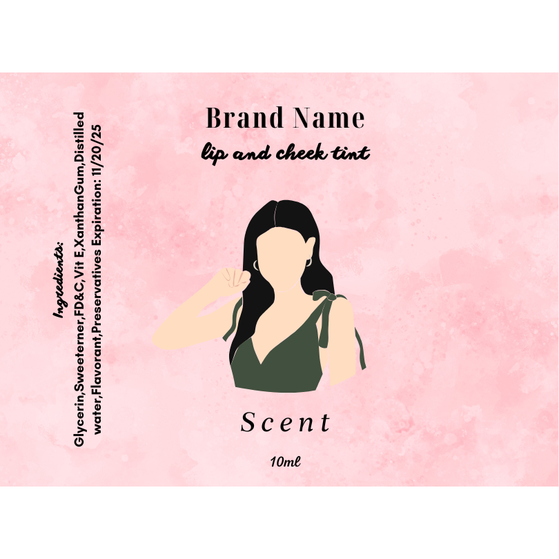 Customized Lip tint Sticker Label girl design (15pcs) | Shopee Philippines