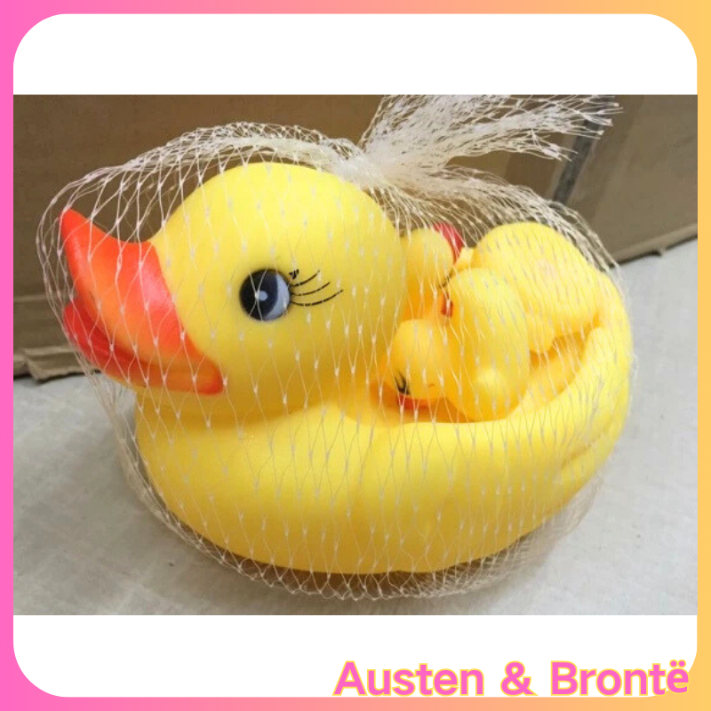 Bathing rubber Duck Baby Toy One Big Three small Yellow Duck Happy Kid ...