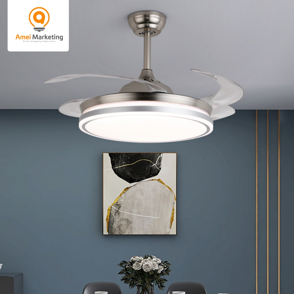 AMEI Clover Ceiling Fan Light with Bluetooth speaker | Led Light Tri ...