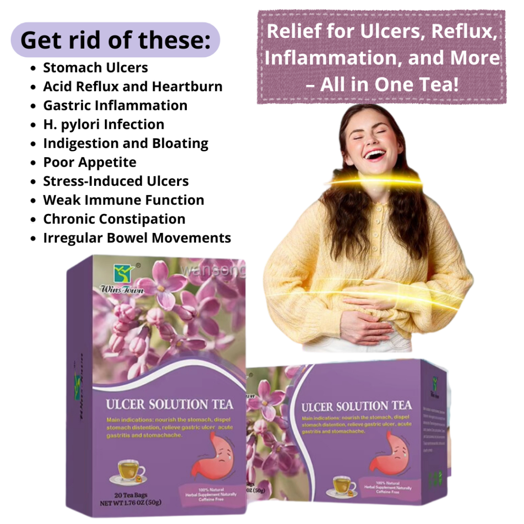 Ulcer Solution Tea Soothes Stomach Ulcers, Acid Reflux, Heartburn ...