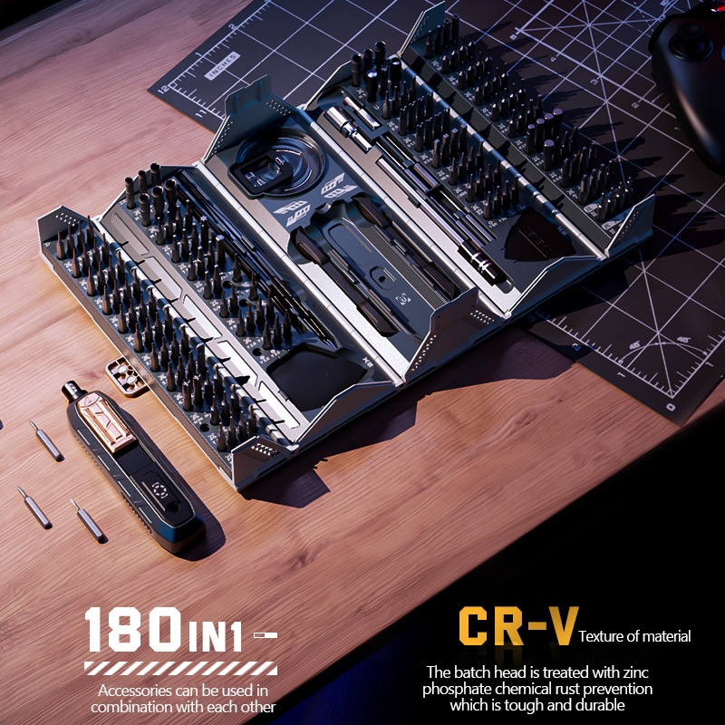 JAKEMY JM-8192 180 IN 1 Precision Cordless Electric Screwdriver Set ...