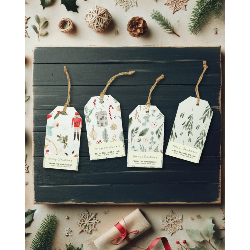 Personalized Elegant Christmas Gift Tags with Festive Designs | Shopee ...