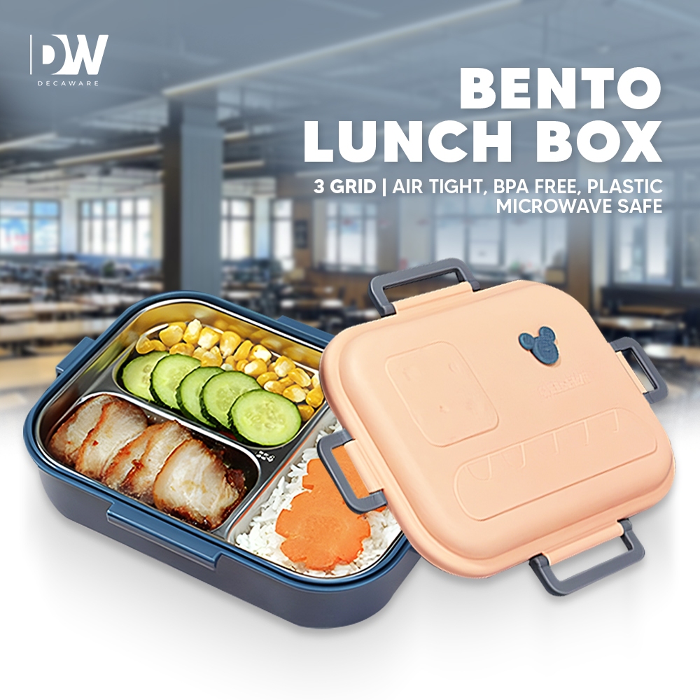 800ml Stainless Steel Insulated Microwavable Lunch Box bento lunch box for adult leak-proof ...