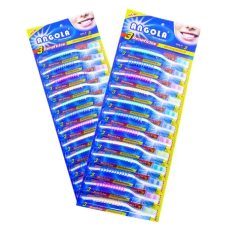 LF NEW COD 1DOZ(12PCS) Angola Toothbrush w/ cap Dental Hygiene kit ...