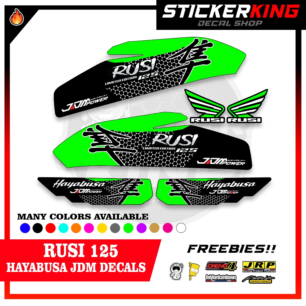 Rusi 125 Hayabusa JDM Decals with Freebies Stickers Thailand Indo ...