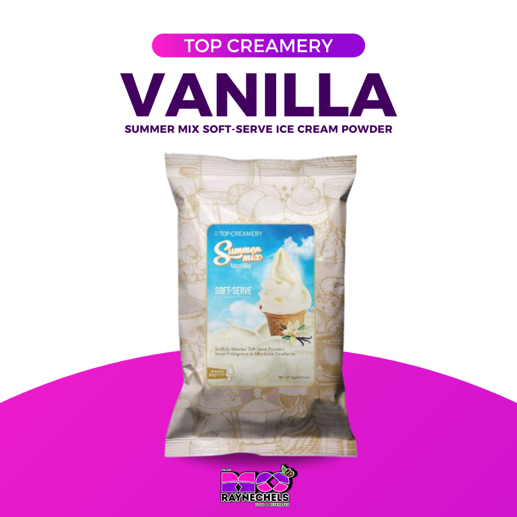 TOP CREAMERY Summer Mix Soft-Serve Ice Cream Vanilla Powder 1kg ...