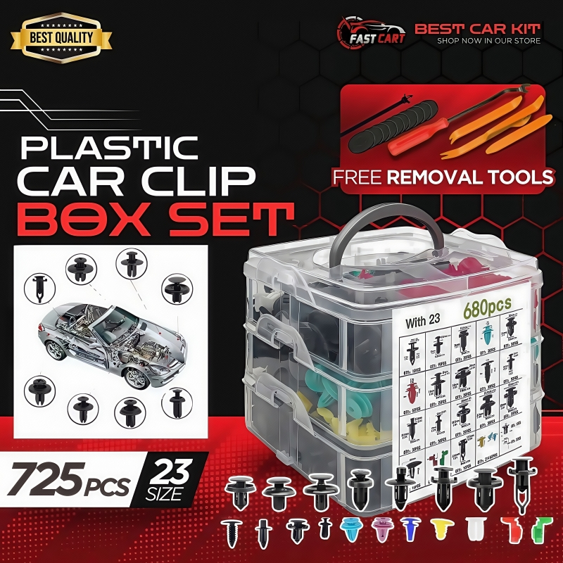 725PCS Car Fastener Clip Set Auto Body Push Retainer Pin Rivet Bumper ...