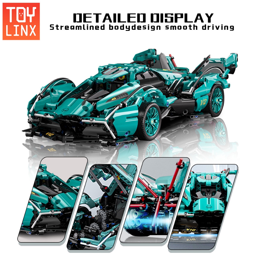 1:14 Compatible Building Blocks Racing Car 981 pcs Puzzle Large ...