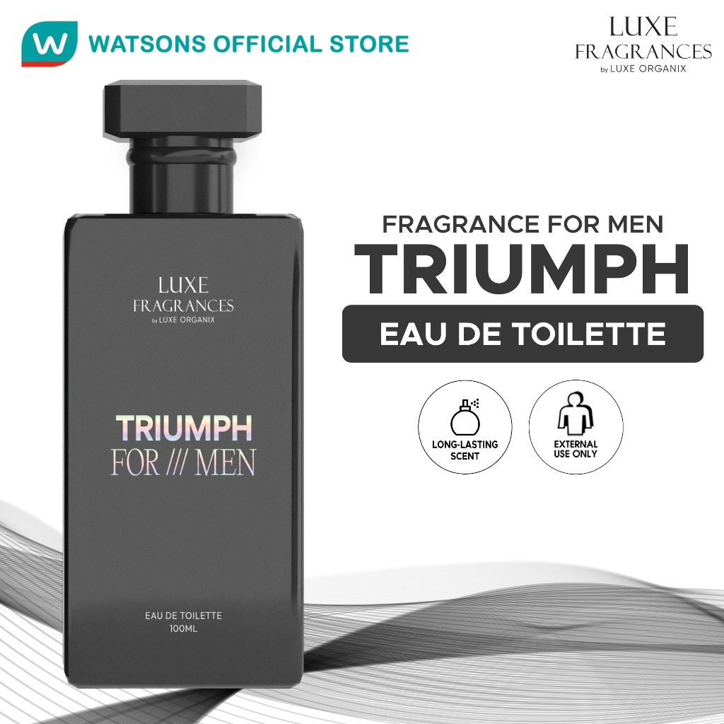 LUXE ORGANIX Fragrances Triumph for Men Eau de Toilette 100ml | Shopee ...