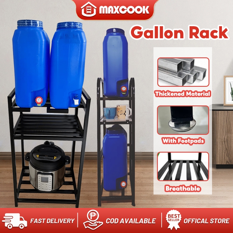 MAXCOOK 2/3 Layers Water Container Rack Thicken Water Gallon Rack Stand ...
