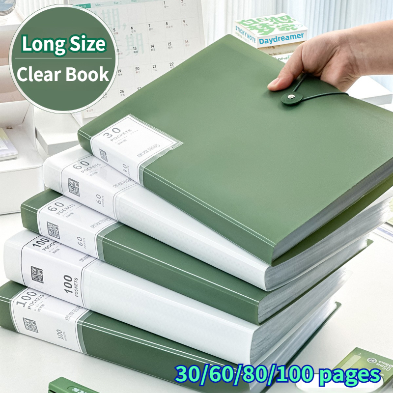 Clear Book Long File Organizer Folder Display Document Presentation ...