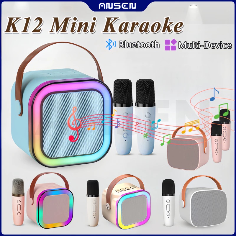 2024 Mini Portable Karaoke Bluetooth Speaker With One Microphone Audio Integrated Microphone ...
