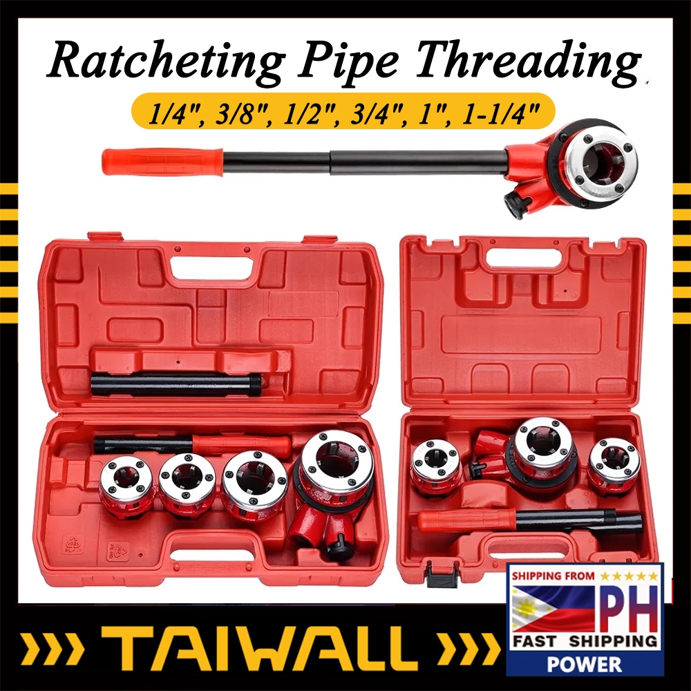 Dies Pipe Threading Kit 3/4/6 pcs 1/2" 3/4" 1" 1-1/4" Pipe threader ...