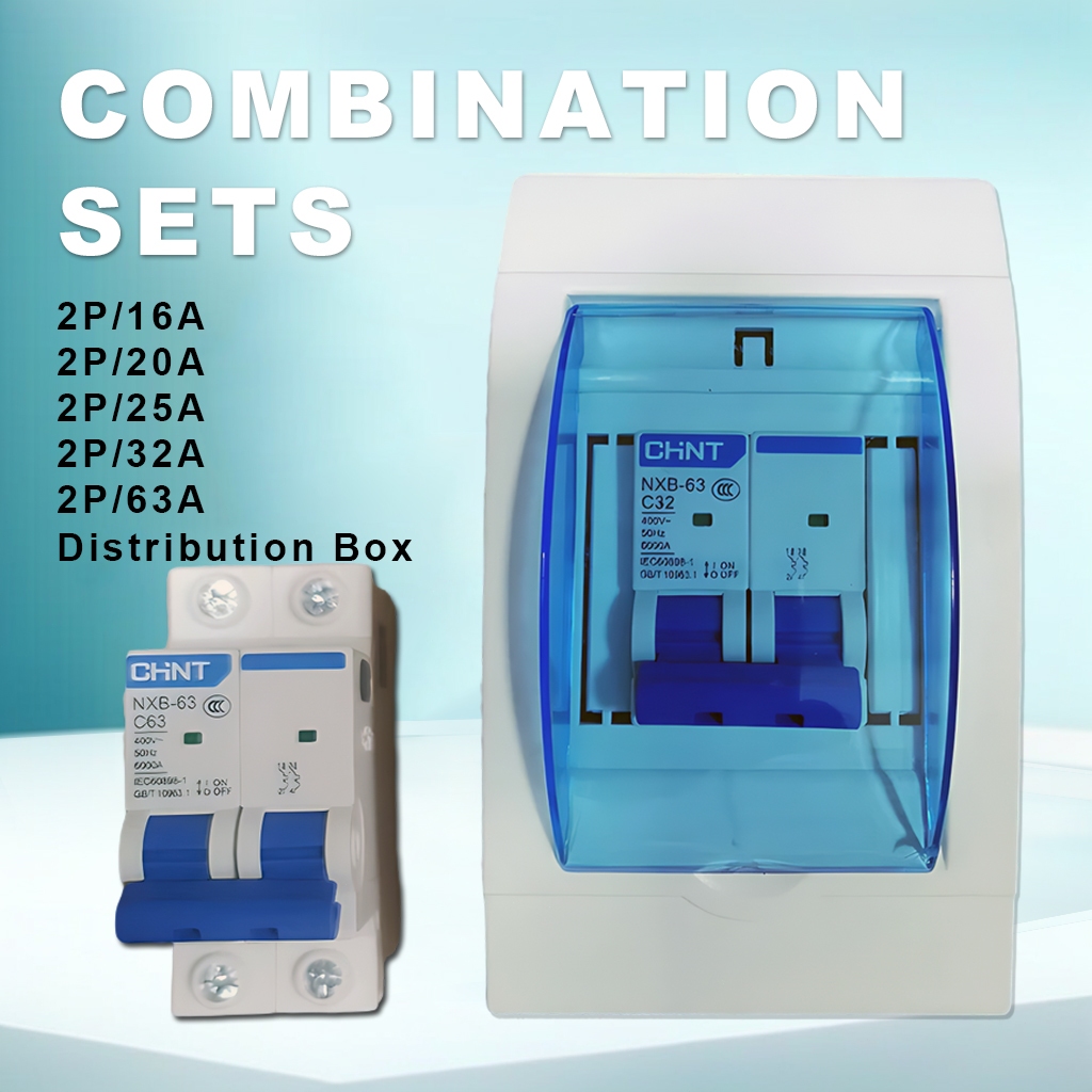 CHINT AC Circuit Breaker (2P 16A-63A) +2 Ways Electric Box Cover ...