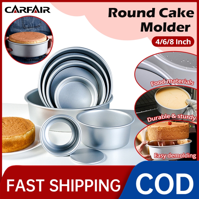 4/6/8 Inch Round Cake Molder Removable Bottom Nonstick Aluminum Alloy ...
