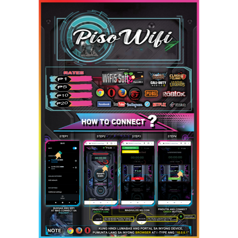 WiFi5-Soft Piso Wifi Tarpaulin 4 Different Designs (READ DISCRIPTION BELOW) | Shopee Philippines