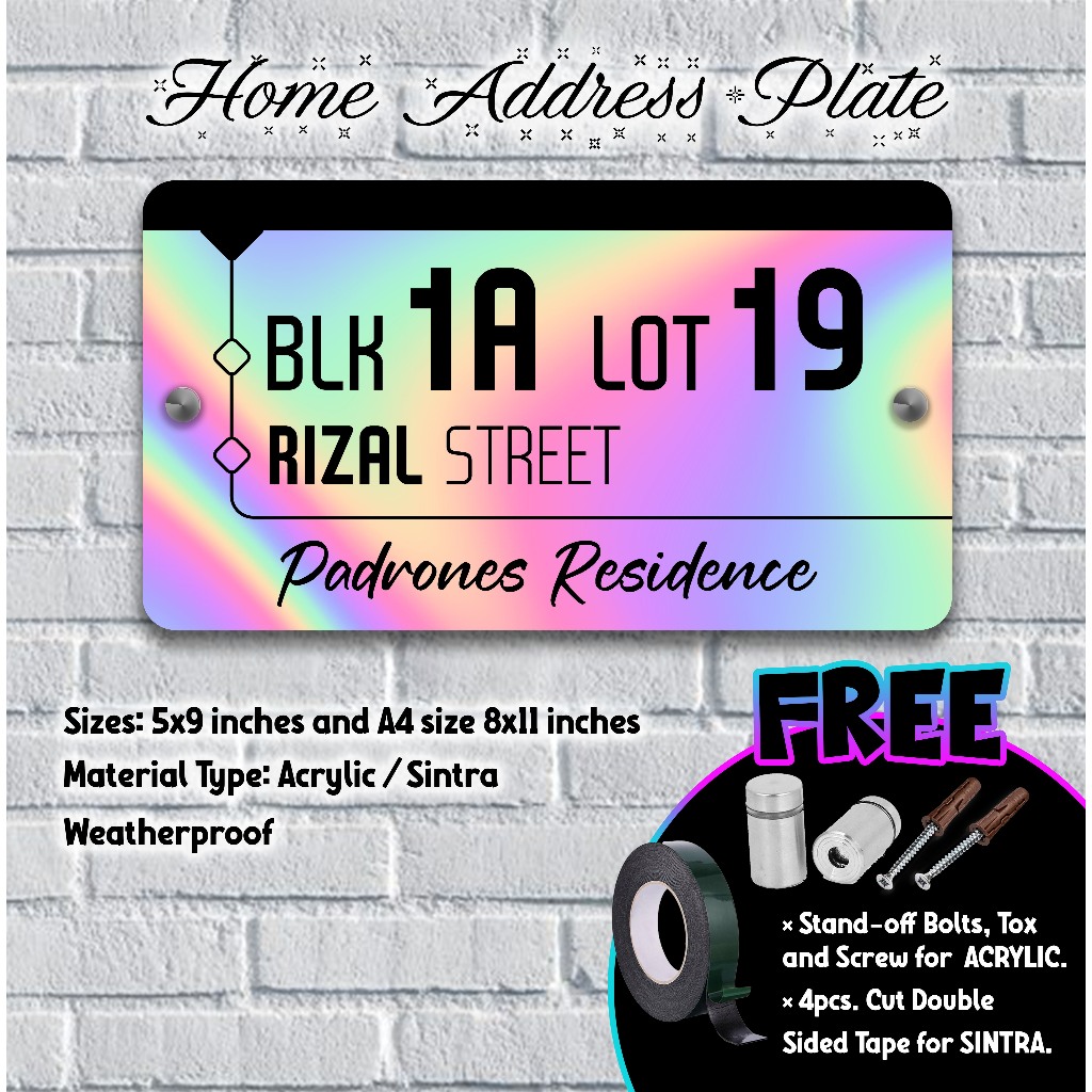 ADDRESS PLATE House Number House Plate Number Address Acrylic and ...