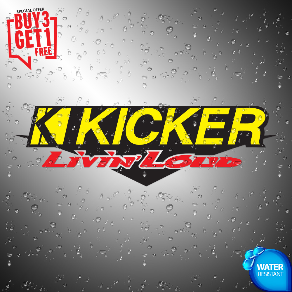 Sticker | (1) Kicker Livin Loud | Weather Proof die-cut decal | Logo ...