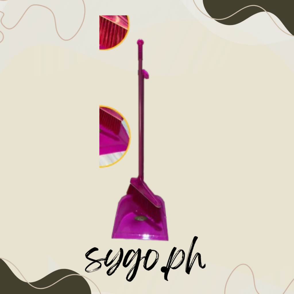 HIGH QUALITY PLASTIC BROOM WITH DUSTPAN PLASTIC WALIS PURPLE S9007 ...
