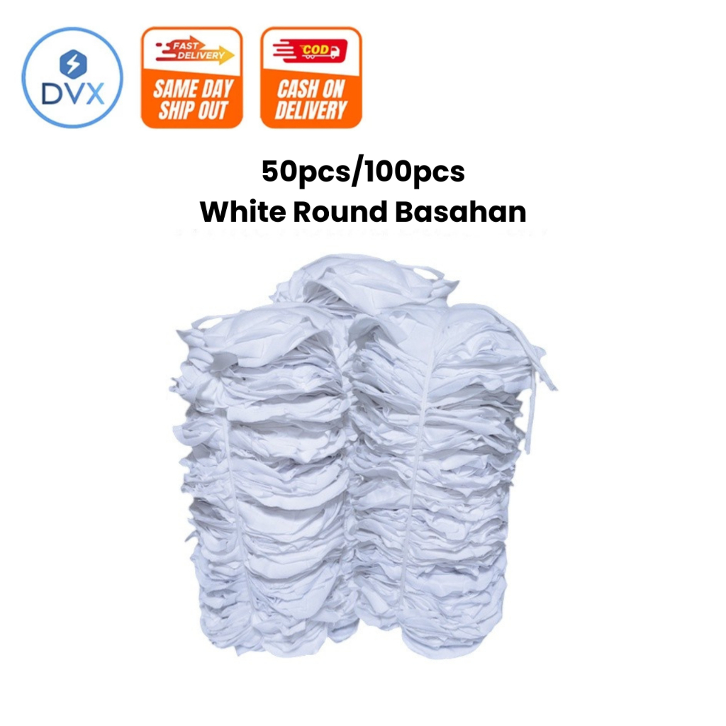 COD DVX White Round Basahan 50pcs and 100pcs Multipurpose Bilog ...