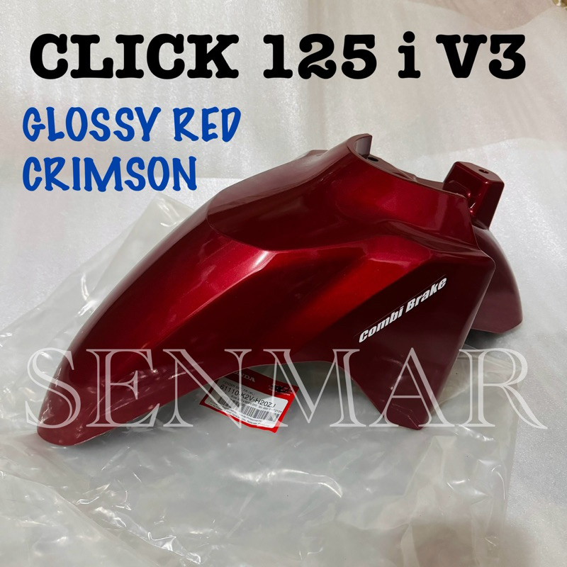CLICK 125 i V3 FRONT FENDER GLOSSY RED H20ZJ GENUINE | Shopee Philippines