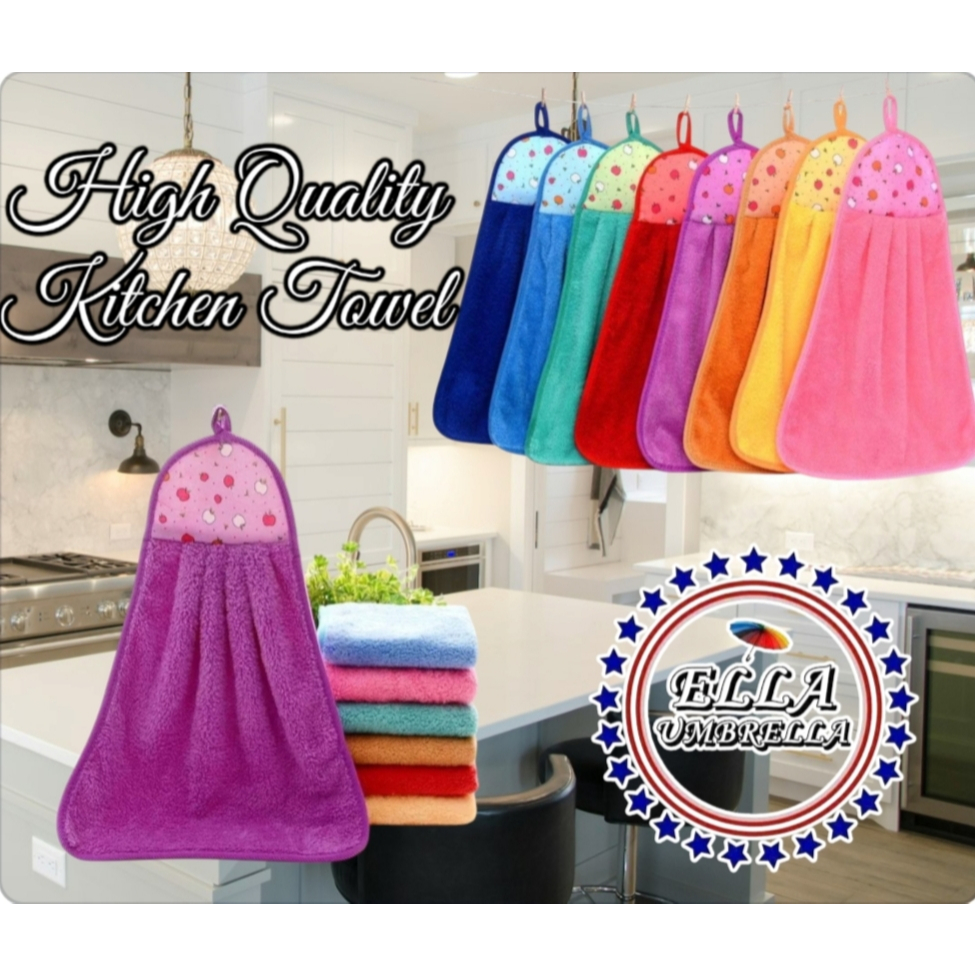 (EllaShop) High Quality Prime Microfiber Kitchen Bathroom Soft Hand ...