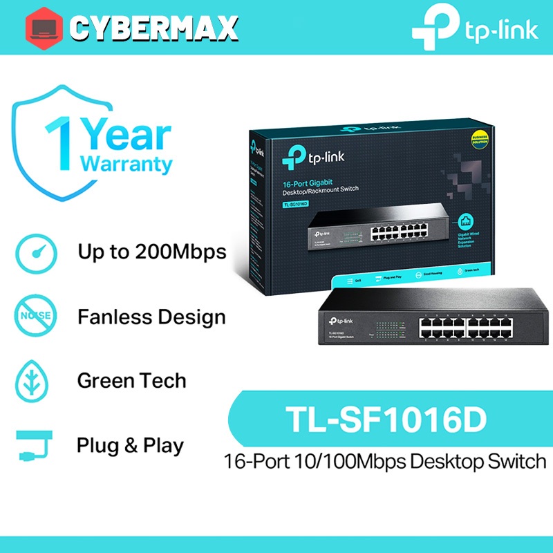 TP-link TL-SG1016D 16-Port Desktop Switch 10/100/1000 Mpbs Gigabit / Rackmount Switch Hub ...