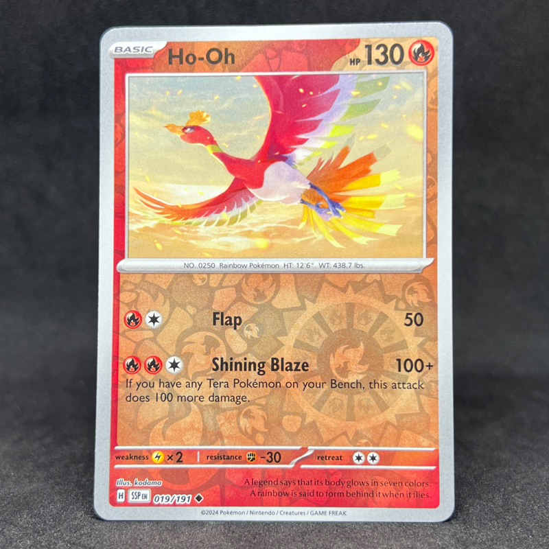 Pokemon TCG Ho-Oh 019/191 2024 Scarlet & Violet Surging Sparks | Shopee ...