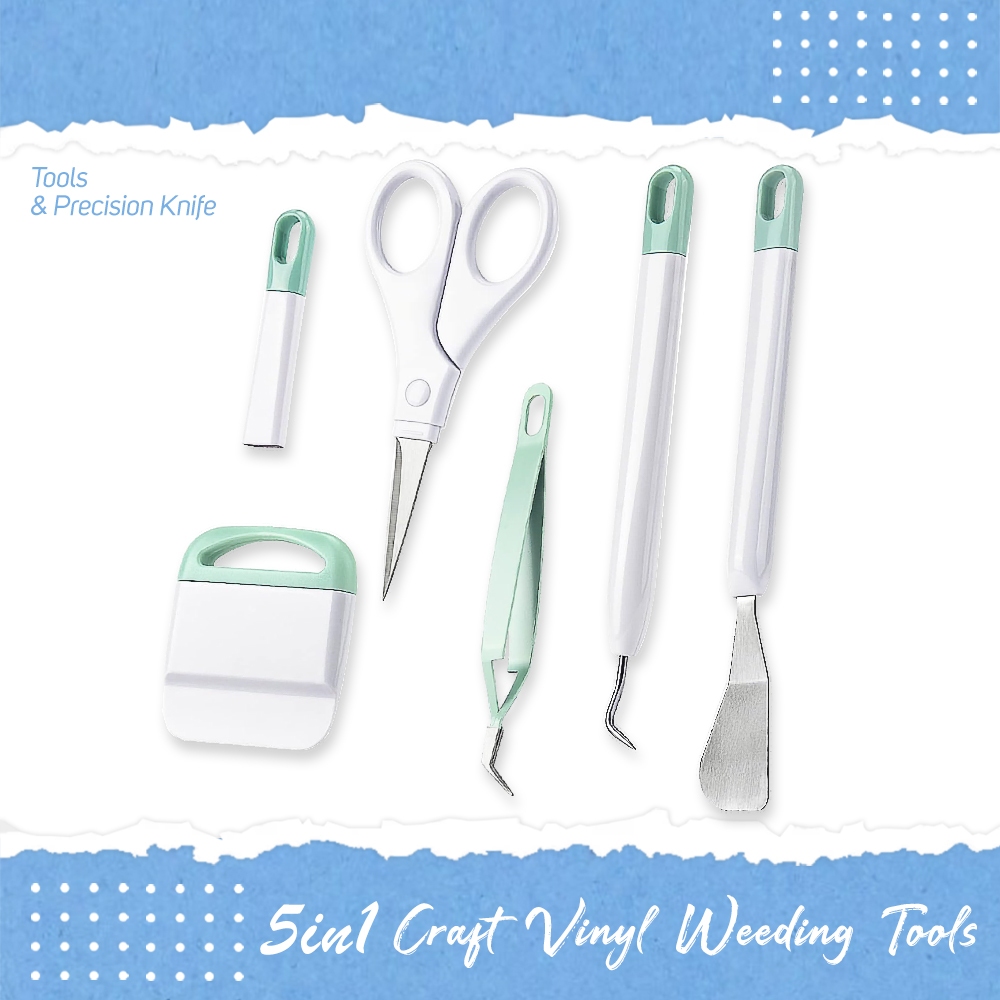 5in1 Craft Vinyl Weeding Tools Craft Set for Cutter Plotter Weeding ...