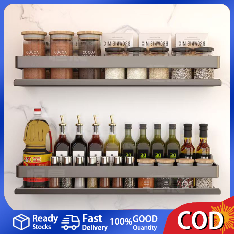 Condiments Organizer Utensils Spice Rack Wall Mounted Kitchen Seasoning ...