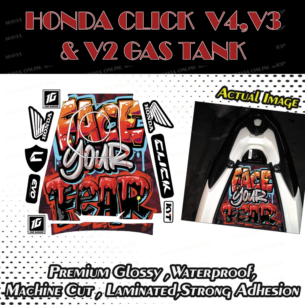 New Gas tank Decals For click V4 and V3 and Click Version 2 /Honda ...