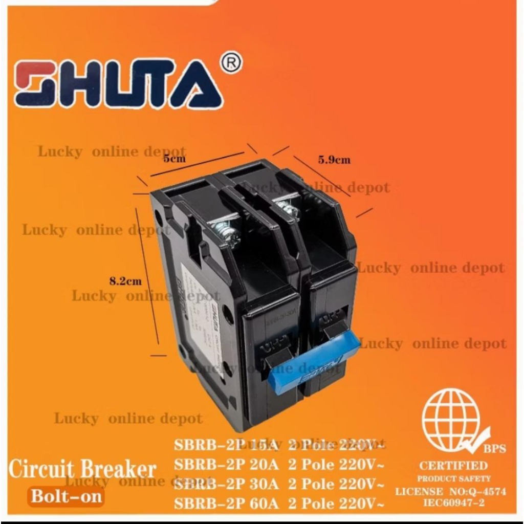SHUTA PLUG-IN CIRCUIT BREAKER BOLT-ON CIRCUIT BREAKER 15A 20A 30A 60A ...