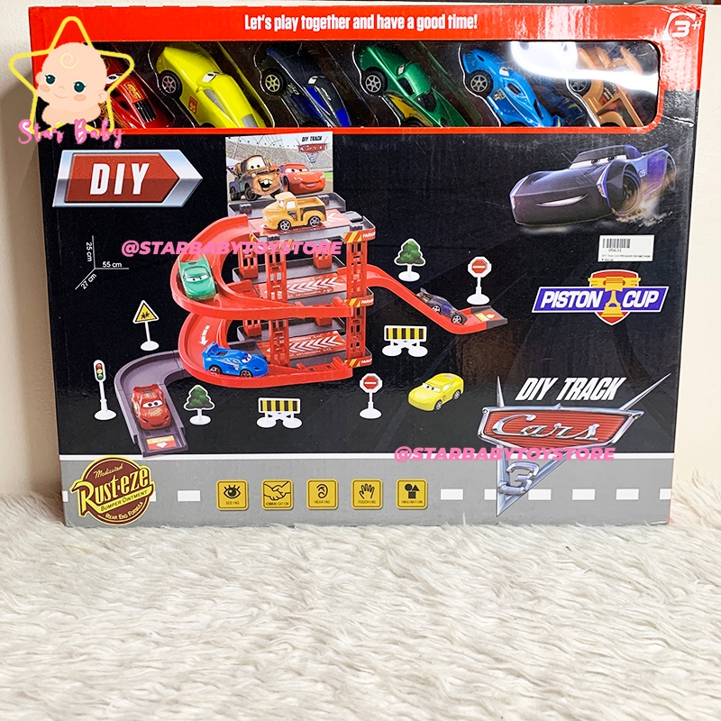 Star Baby Toy Store McQueen DIY Rust-Eze Cars Piston Cup Race Track Set ...