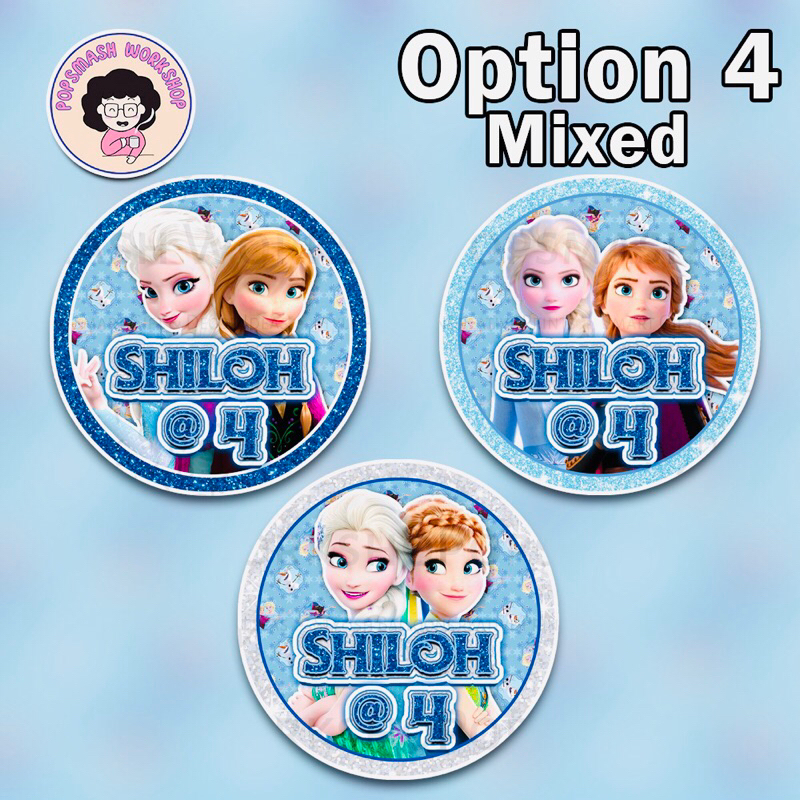 Frozen Personalized Laminated Vinyl Stickers Party Decorations | Shopee ...