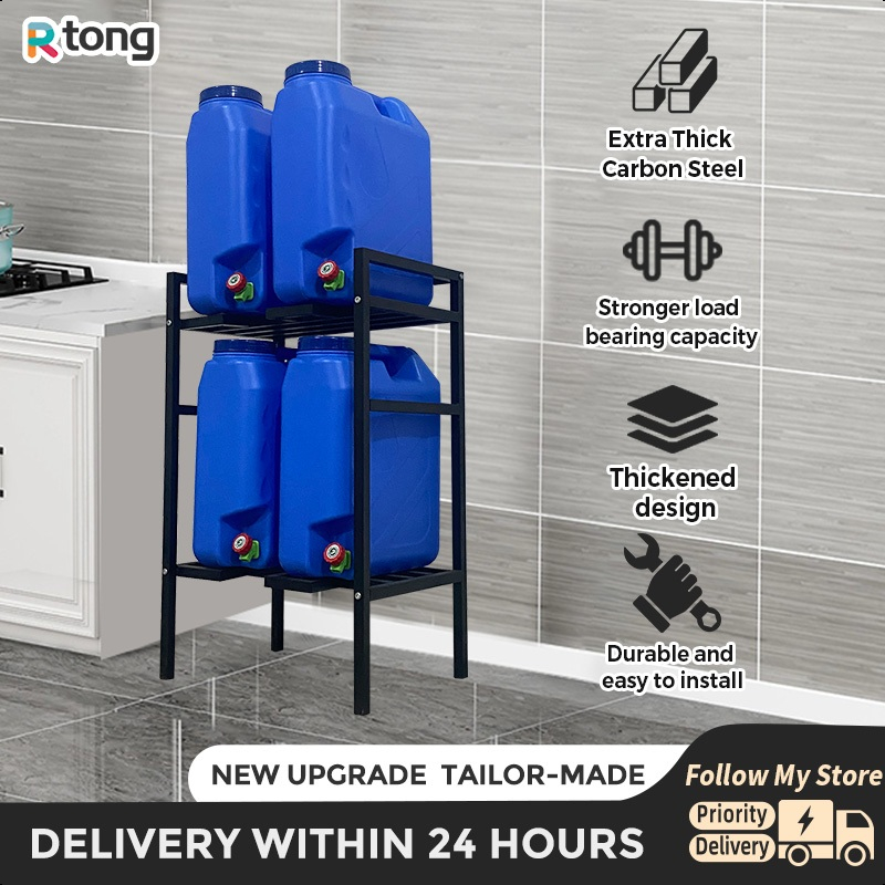 Layer Kitchen Bucket Rack Stand High-Capacity Stainless Steel Rack ...