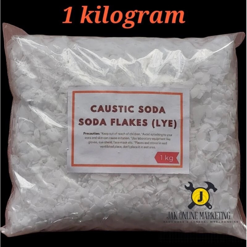 1 KG CAUSTIC SODA SODA FLAKES LYE Sodium Hydroxide For Pipe Clog ...