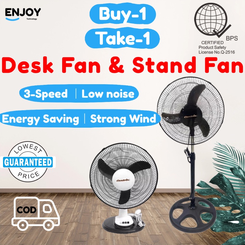Buy-1 Take-1 STAND FAN & DESK FAN PER PC 16-Inches 3-Year Warranty ...