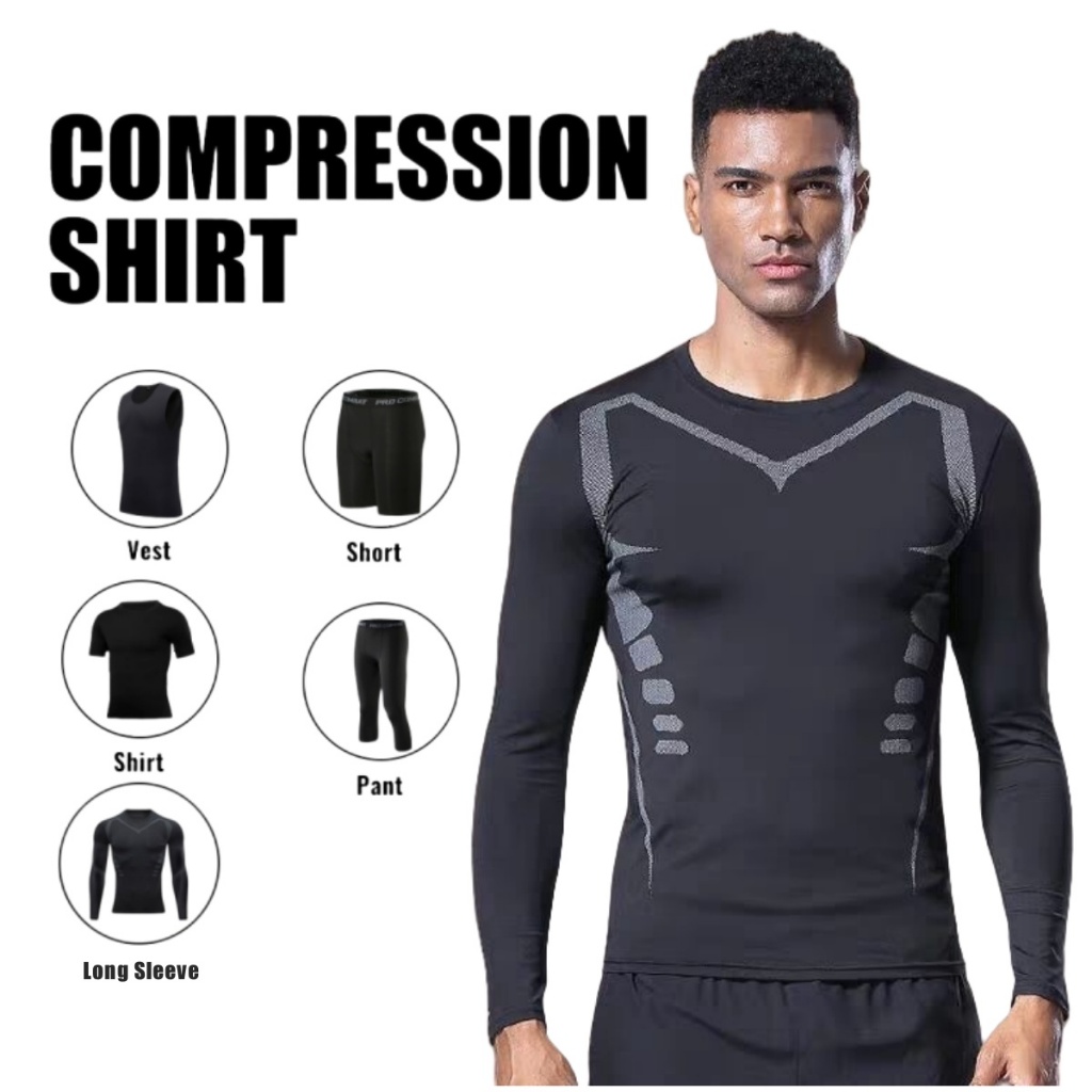 Basketball Men's Sports Shirt Compression Sando for Basketball Elastic ...