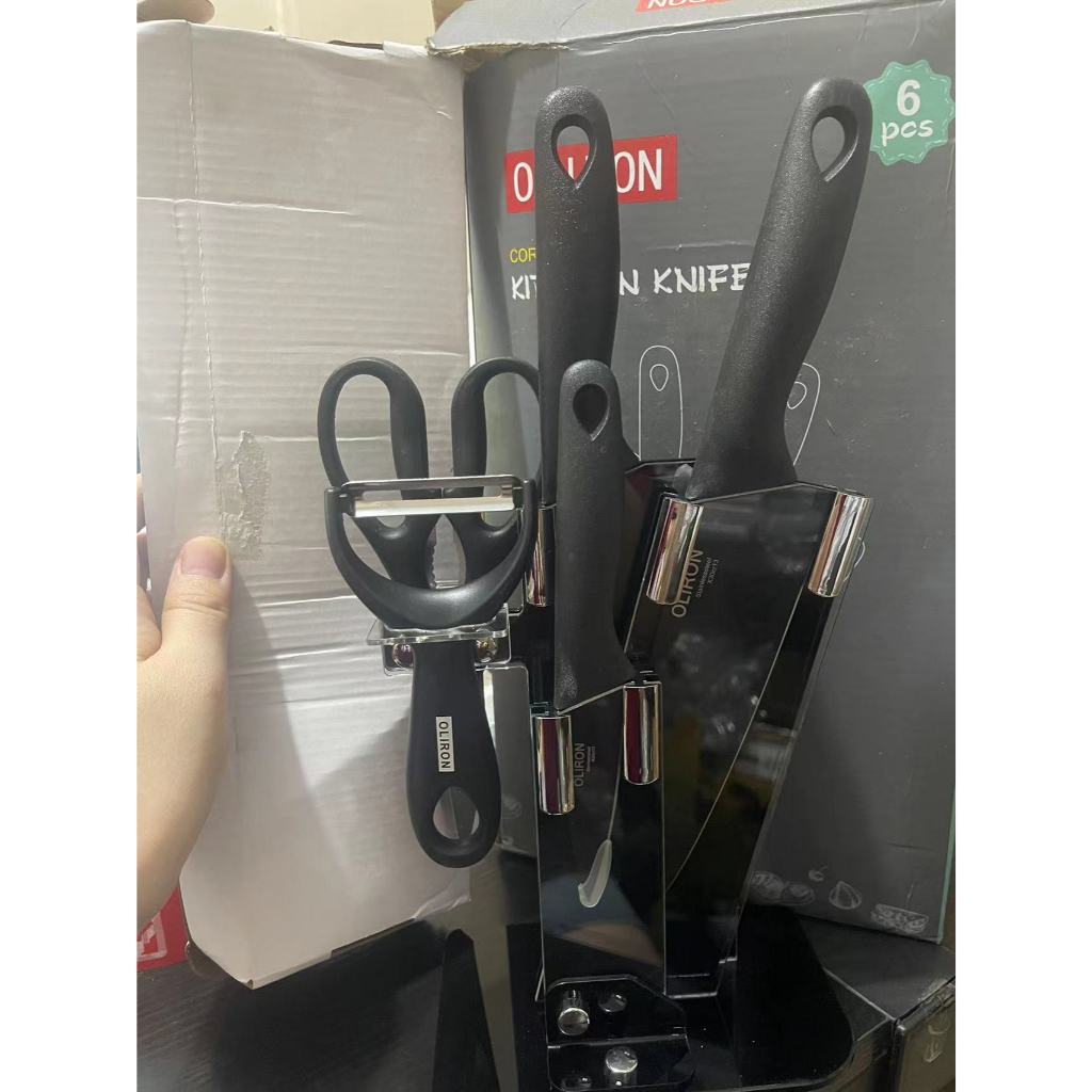 High-quality kitchen 6/7-piece set knives | Shopee Philippines