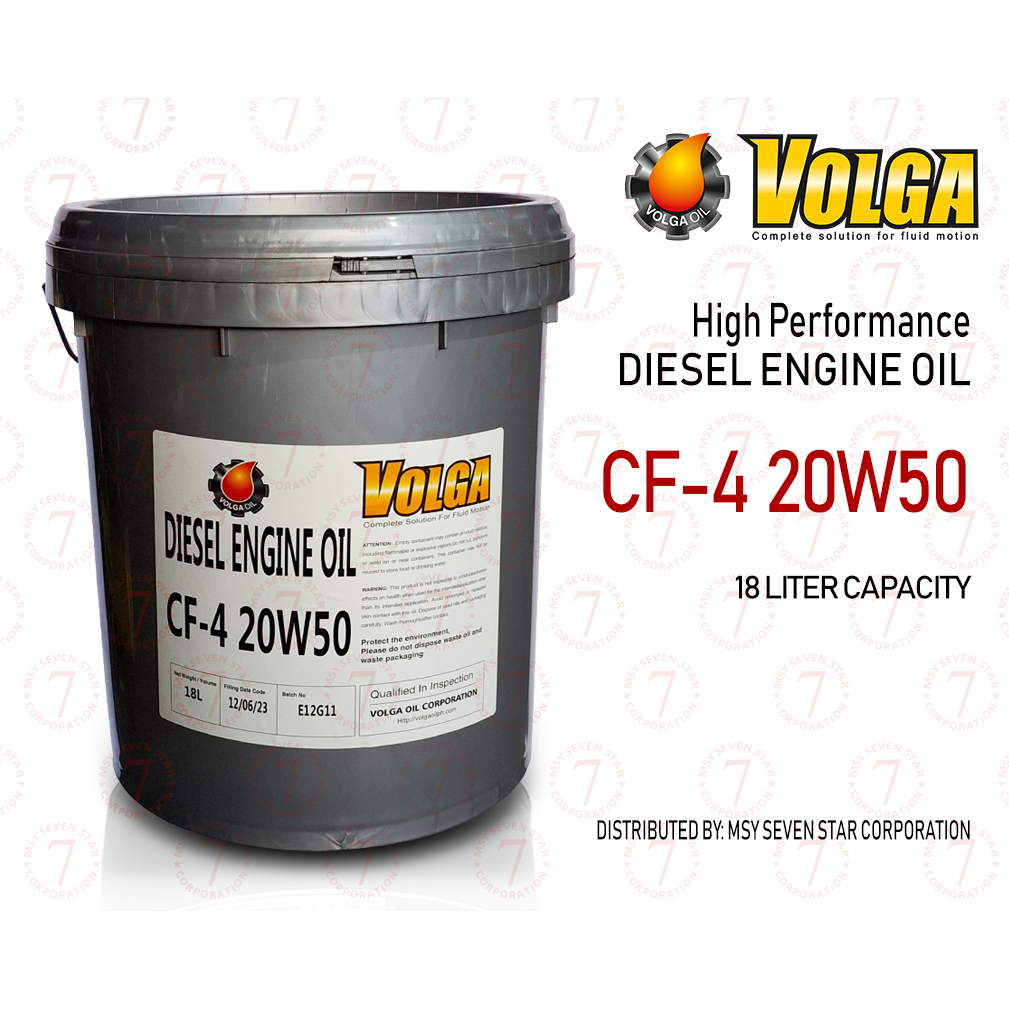 VOLGA CF4 20W50 18 Liter Heavy Duty Performance Diesel Engine Oil | Shopee Philippines