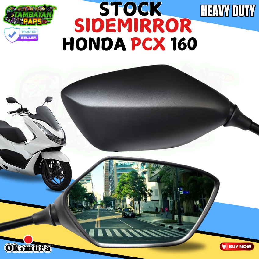 MOTORCYCLE STOCK SIDEMIRROR FOR HONDA PCX 160 (OKIMURA) NO GRADE/WALANG ...