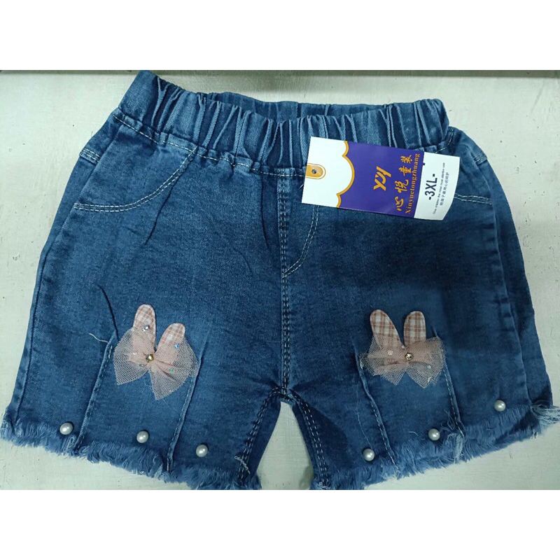 【Mr.Monkey】New Fashionable Maong Short For Girls.(For 3 To 8 Years Old ...