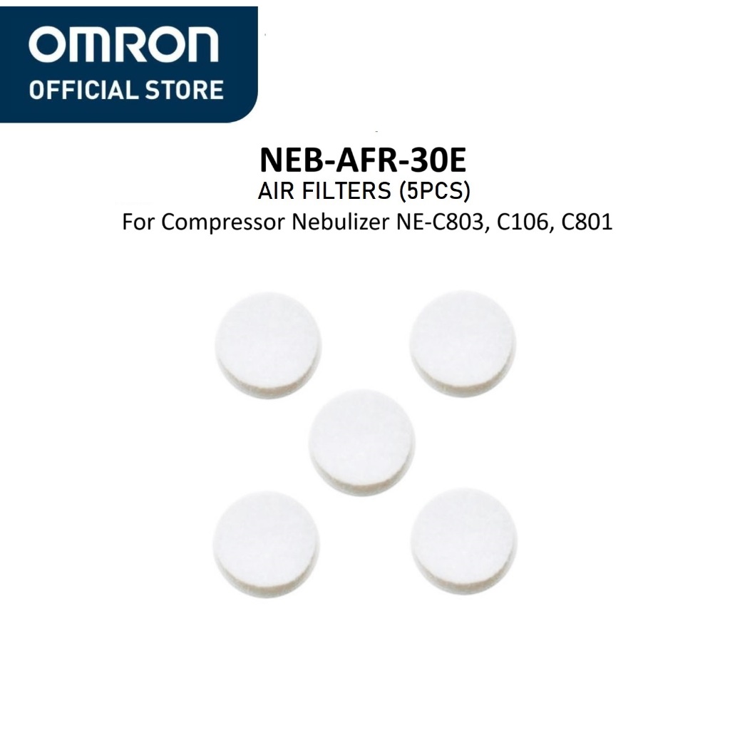 Omron NEB-AFR-30E Air Filters 5pcs for Compressor Nebulizer NE-C803 ...