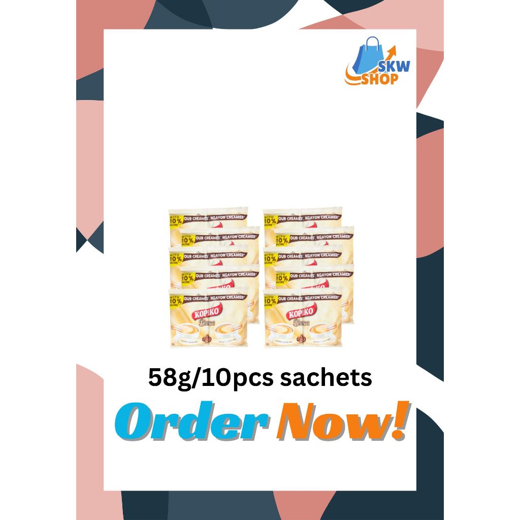 Kopiko Blanca Twin Pack 58g Hot Coffee: Dissolve one sachet in hot ...